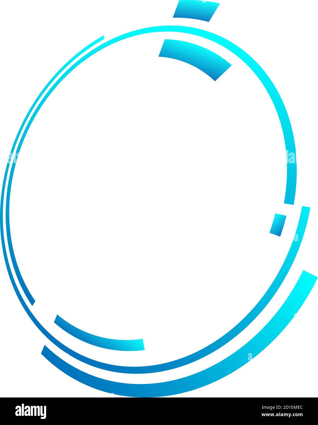 Sci-fi concentric, geometric ring, circle UI, GUI design element Vector ...