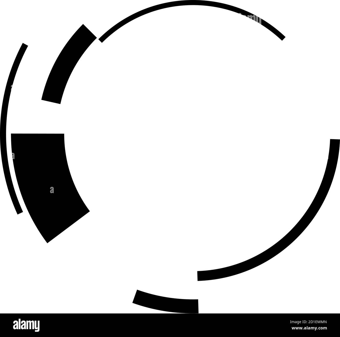 Sci-fi concentric, geometric ring, circle UI, GUI design element Vector ...