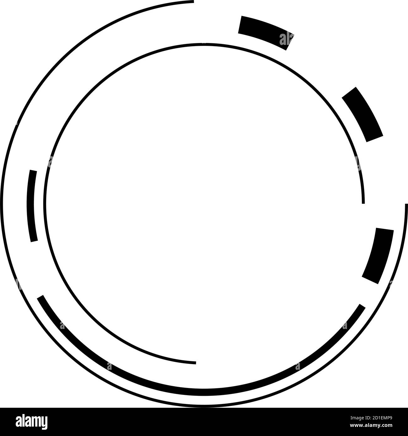 Sci-fi concentric, geometric ring, circle UI, GUI design element Vector ...