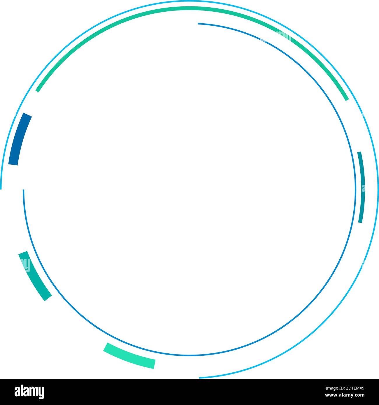 Sci-fi concentric, geometric ring, circle UI, GUI design element Vector ...