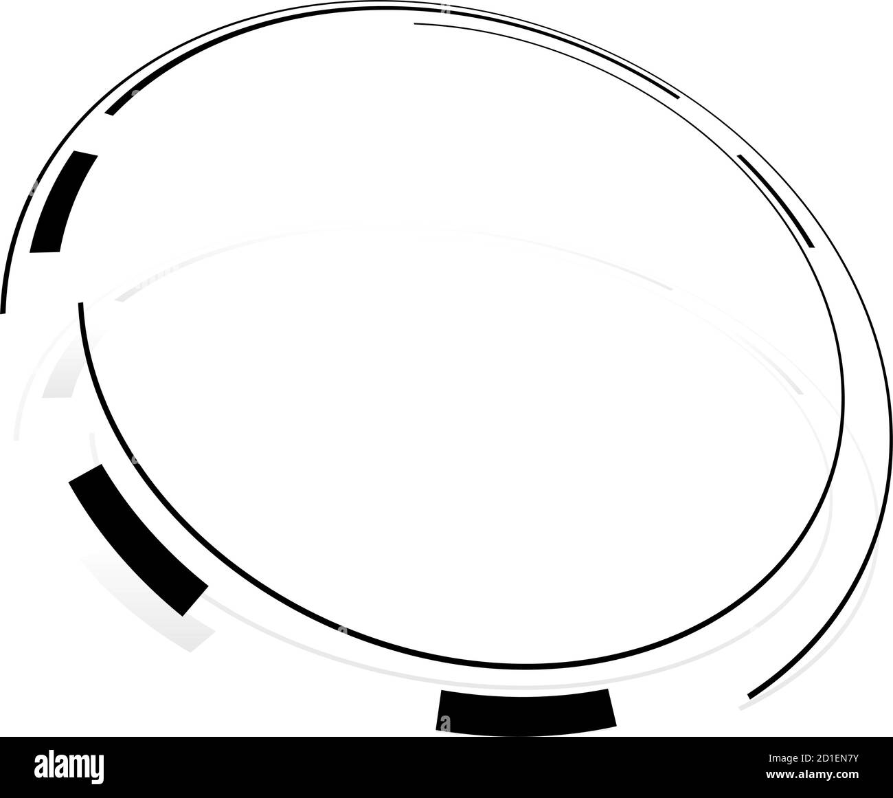 Sci-fi concentric, geometric ring, circle UI, GUI design element Vector ...