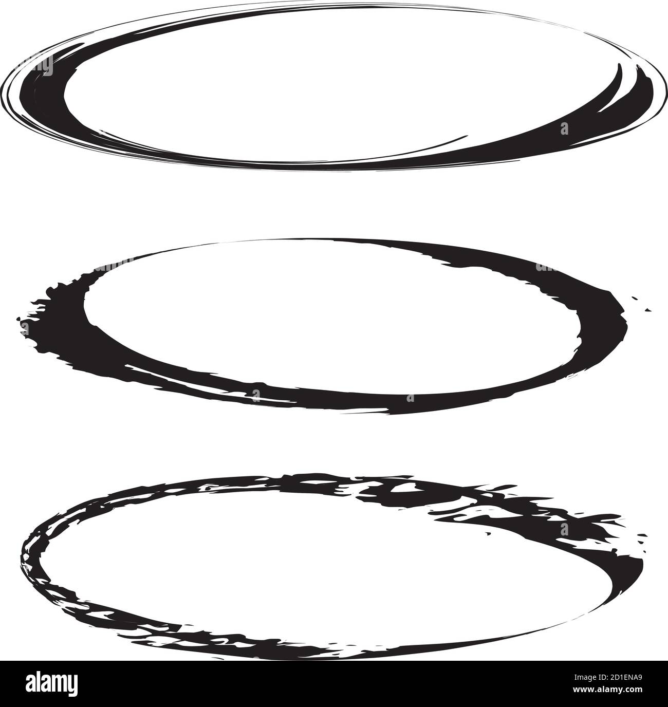 Oval, ellipse grungy frame, border. Grunge stamp. Textured ellipses ...