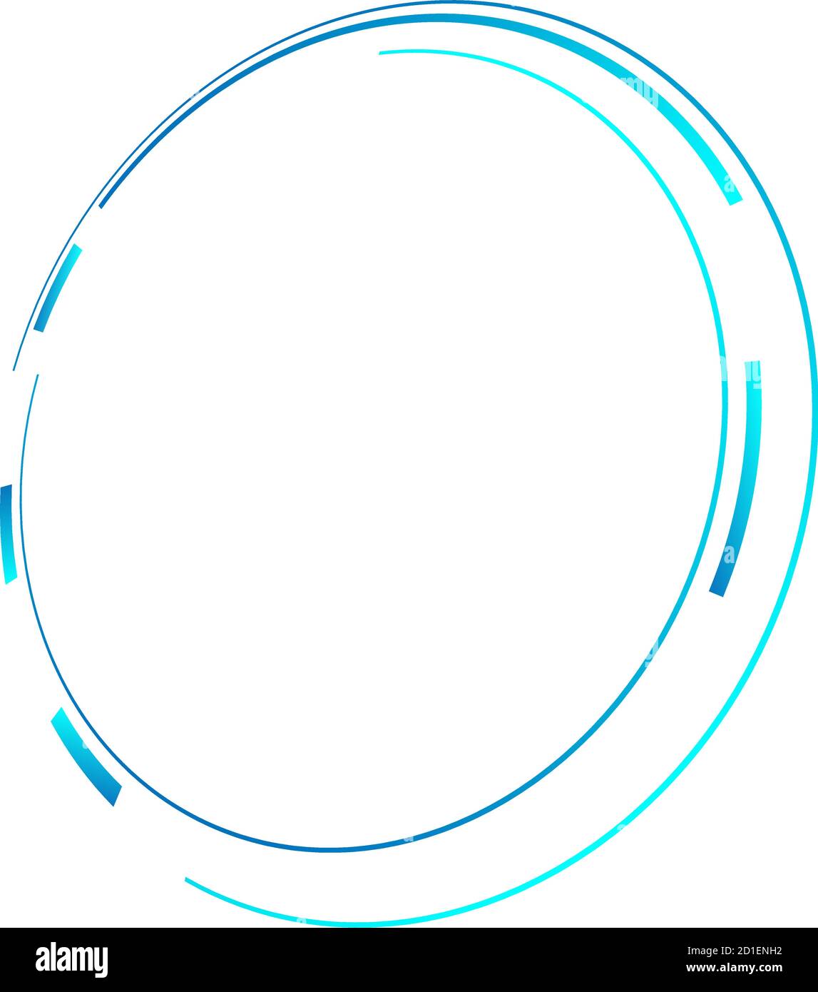 Sci-fi concentric, geometric ring, circle UI, GUI design element Vector ...