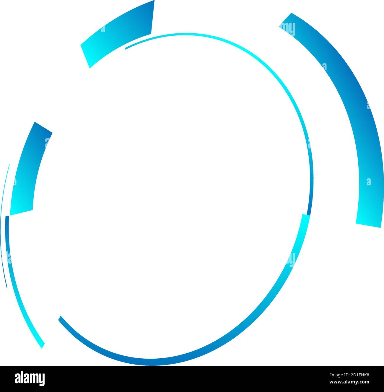 Sci-fi concentric, geometric ring, circle UI, GUI design element Vector ...