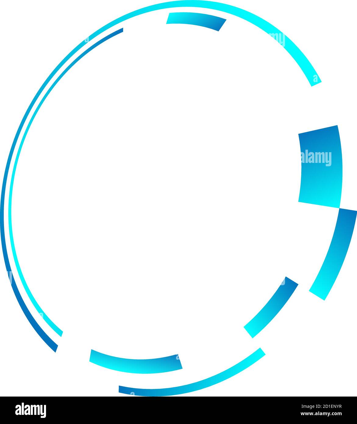 Sci-fi concentric, geometric ring, circle UI, GUI design element Vector ...