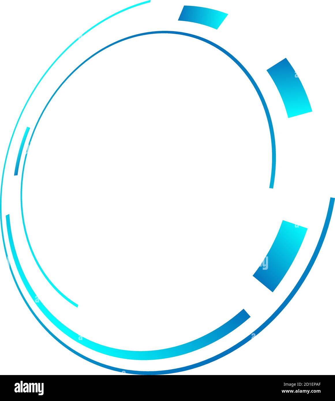 Sci-fi concentric, geometric ring, circle UI, GUI design element Vector ...