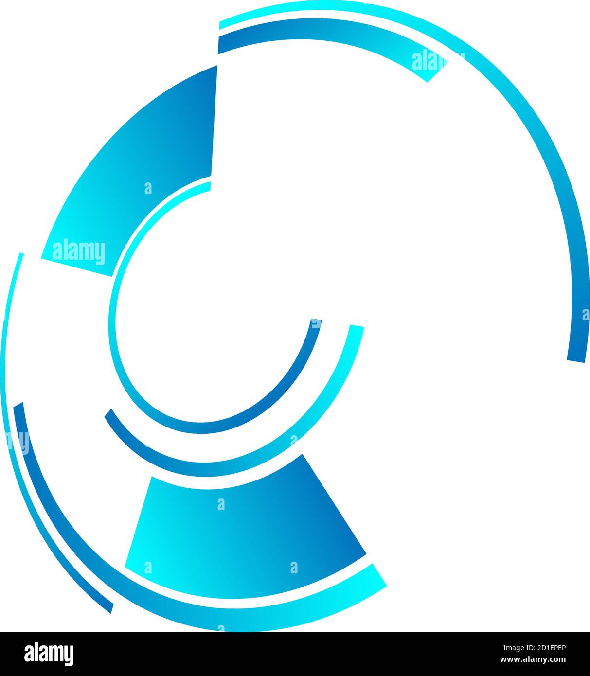 Sci-fi concentric, geometric ring, circle UI, GUI design element Vector ...