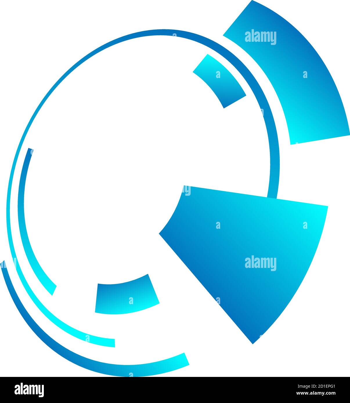 Sci-fi concentric, geometric ring, circle UI, GUI design element Vector ...