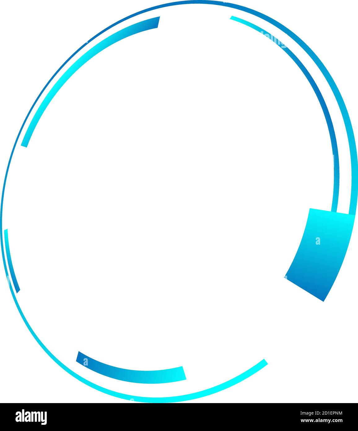 Sci-fi concentric, geometric ring, circle UI, GUI design element Vector ...