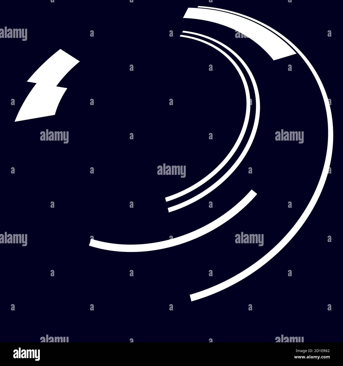 Sci-fi concentric, geometric ring, circle UI, GUI design element Vector ...