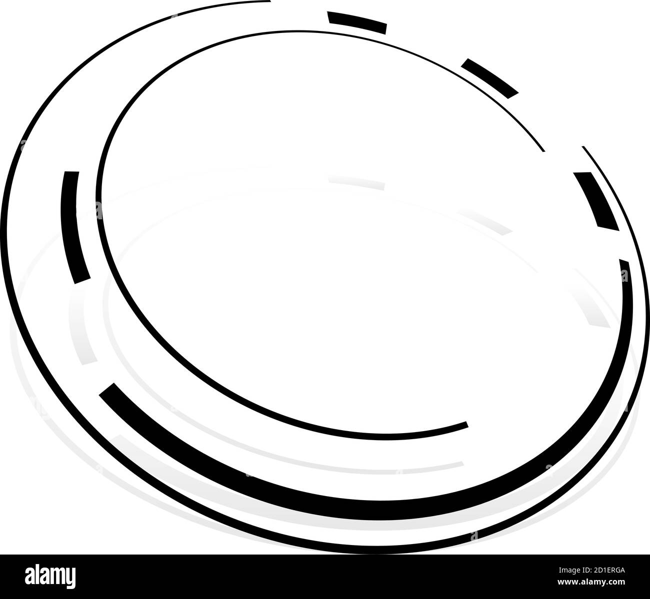 Sci-fi concentric, geometric ring, circle UI, GUI design element Vector ...
