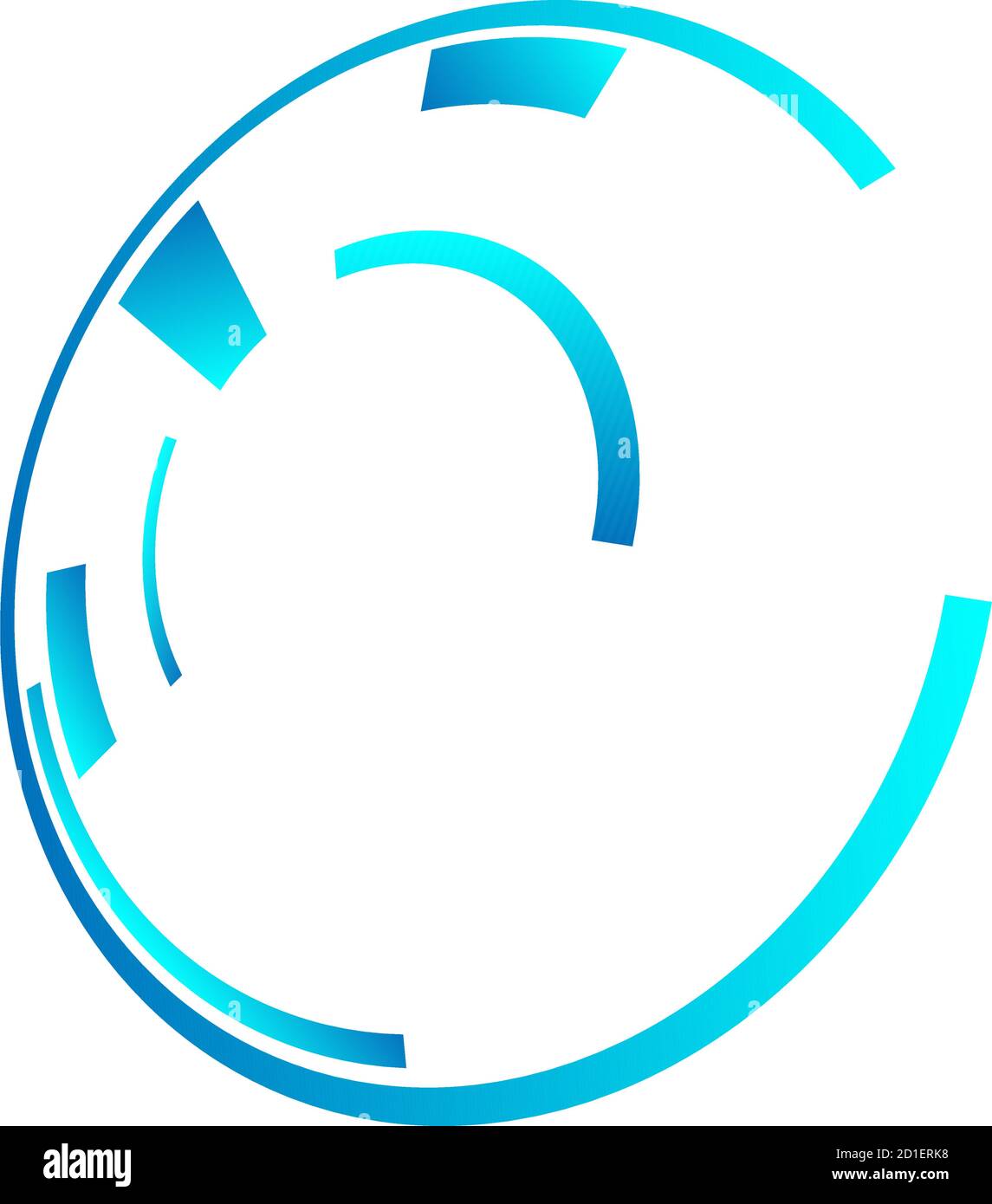 Sci-fi concentric, geometric ring, circle UI, GUI design element Vector ...