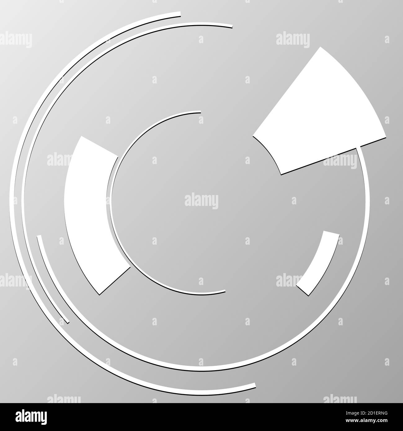 Sci-fi concentric, geometric ring, circle UI, GUI design element Vector ...