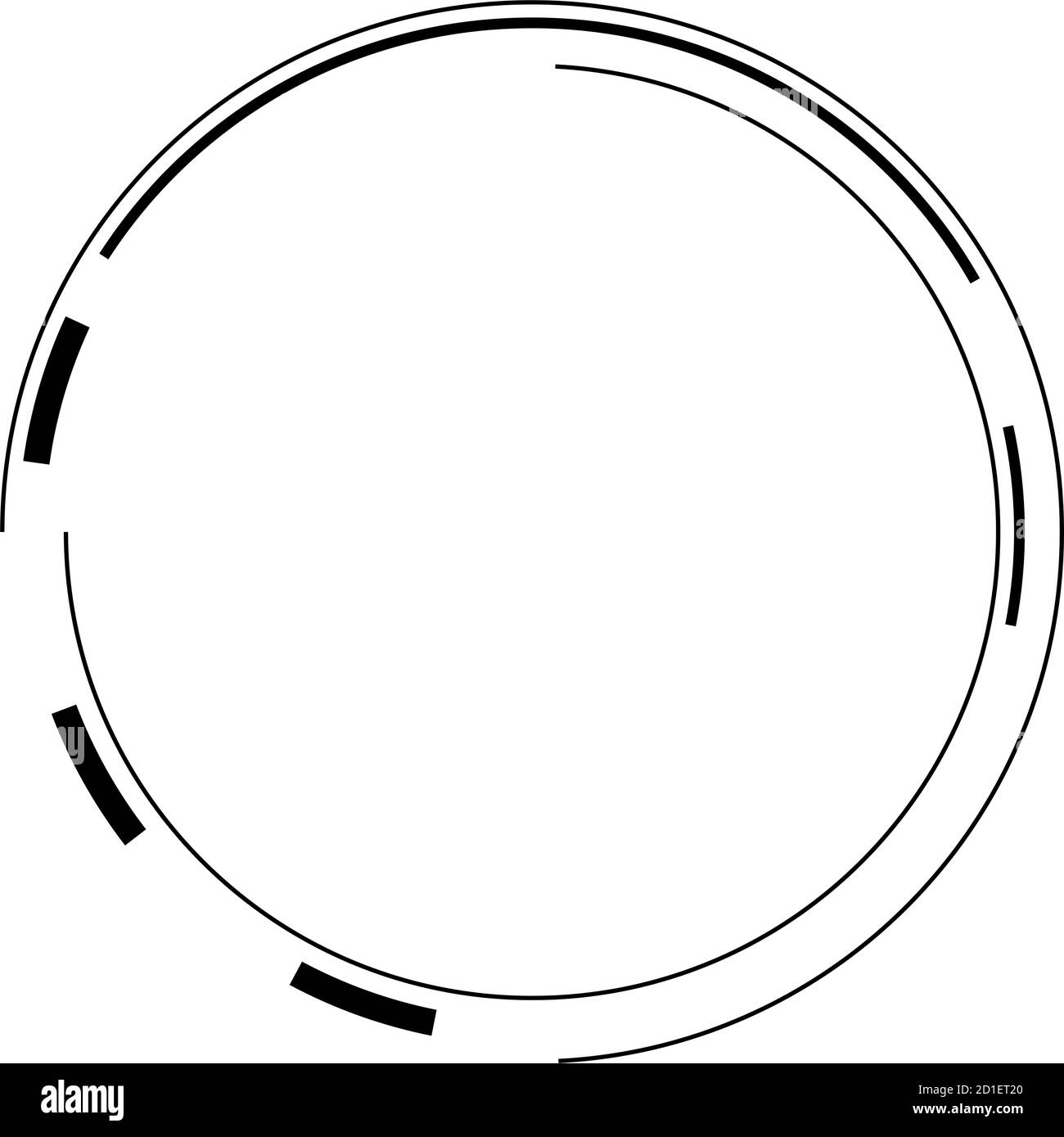 Sci-fi concentric, geometric ring, circle UI, GUI design element Vector ...