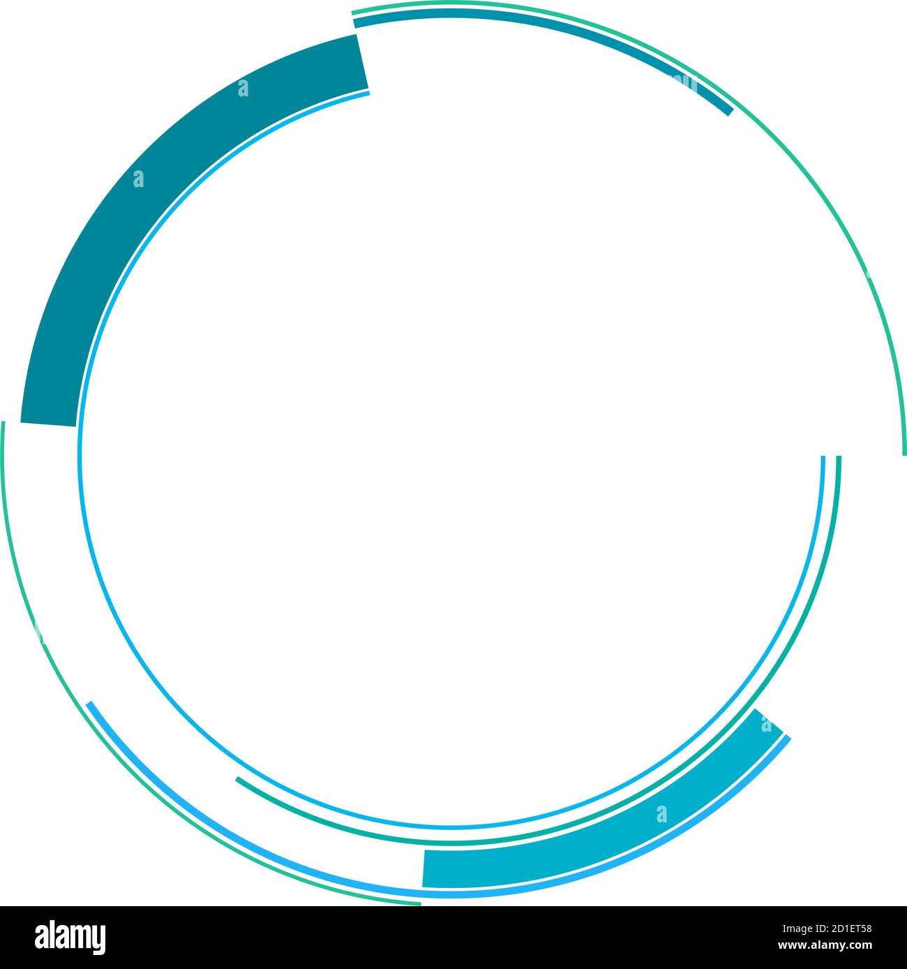 Sci-fi concentric, geometric ring, circle UI, GUI design element Vector ...