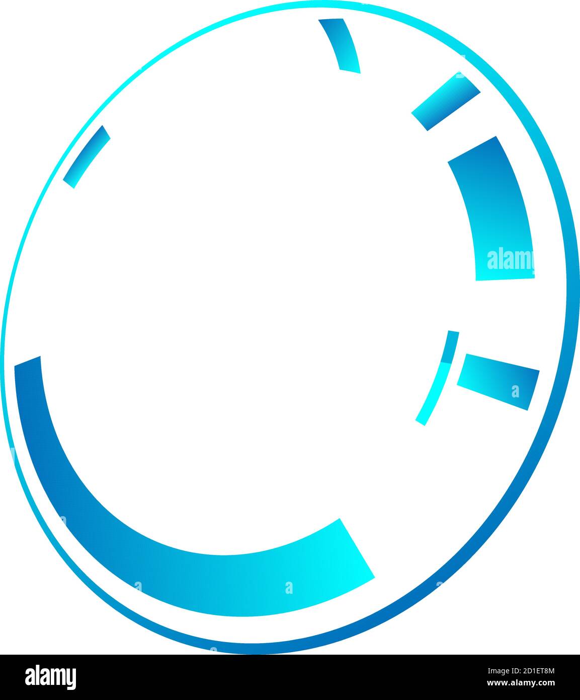 Sci-fi concentric, geometric ring, circle UI, GUI design element Vector ...