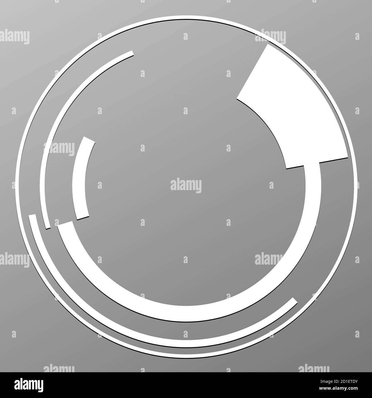 Sci-fi concentric, geometric ring, circle UI, GUI design element Vector ...