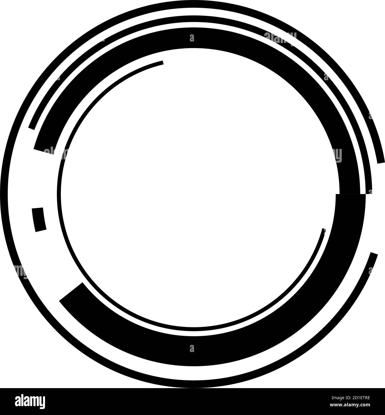 Sci-fi concentric, geometric ring, circle UI, GUI design element Vector ...