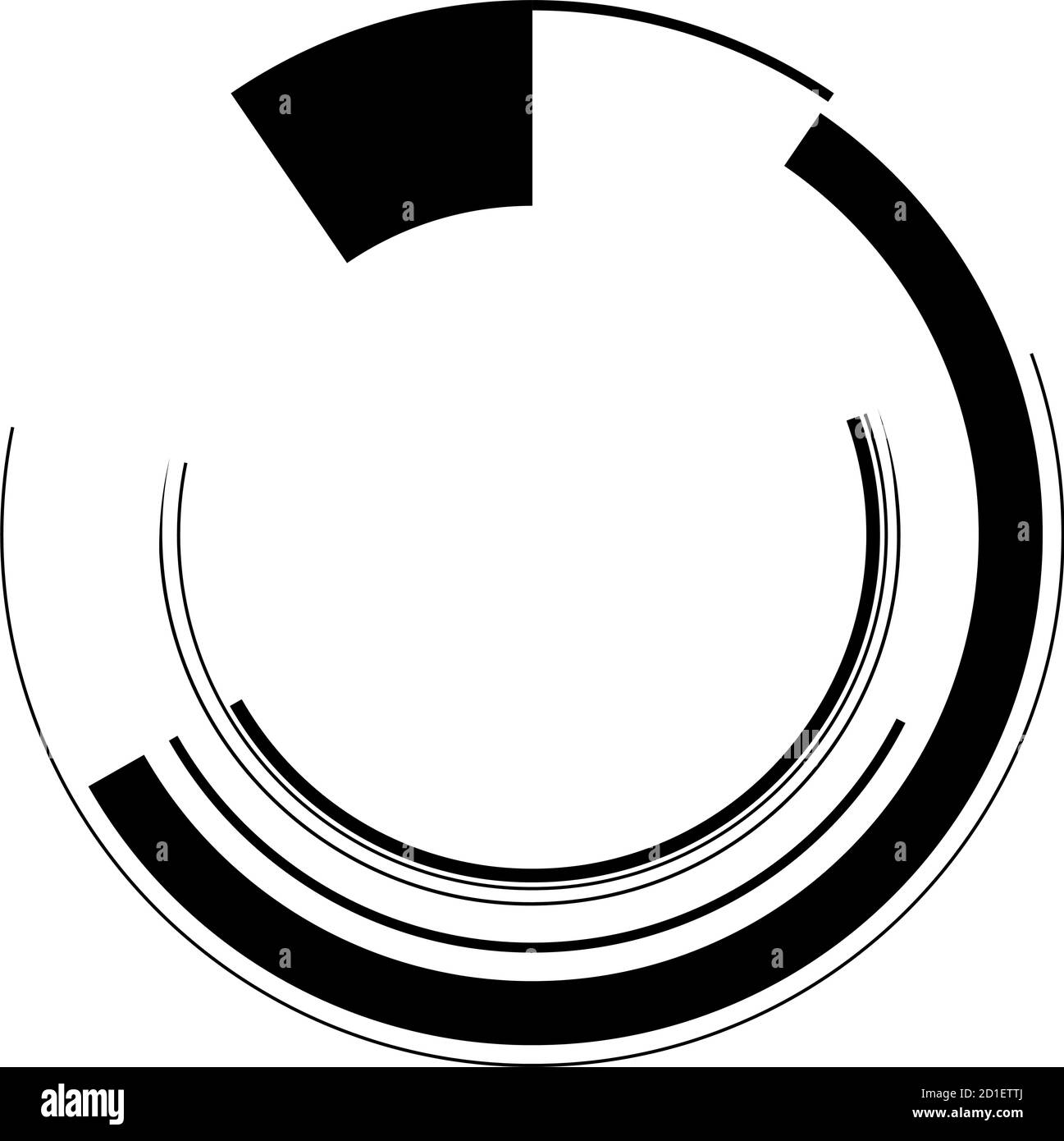 Sci-fi concentric, geometric ring, circle UI, GUI design element Vector ...