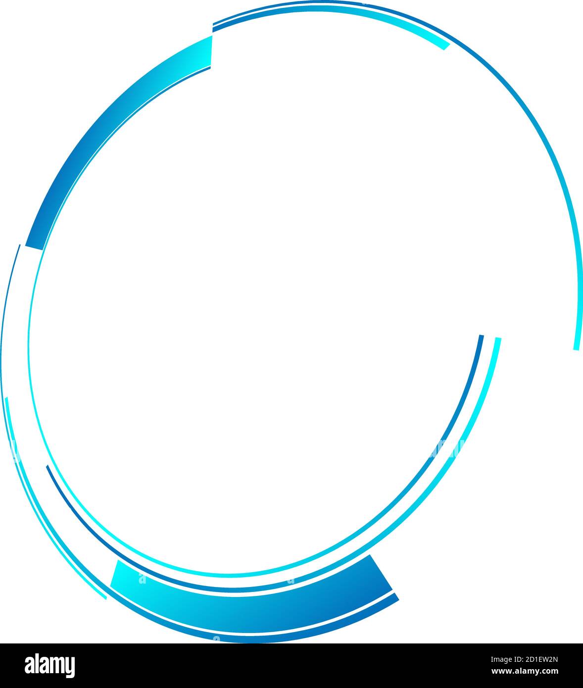 Sci-fi concentric, geometric ring, circle UI, GUI design element Vector ...