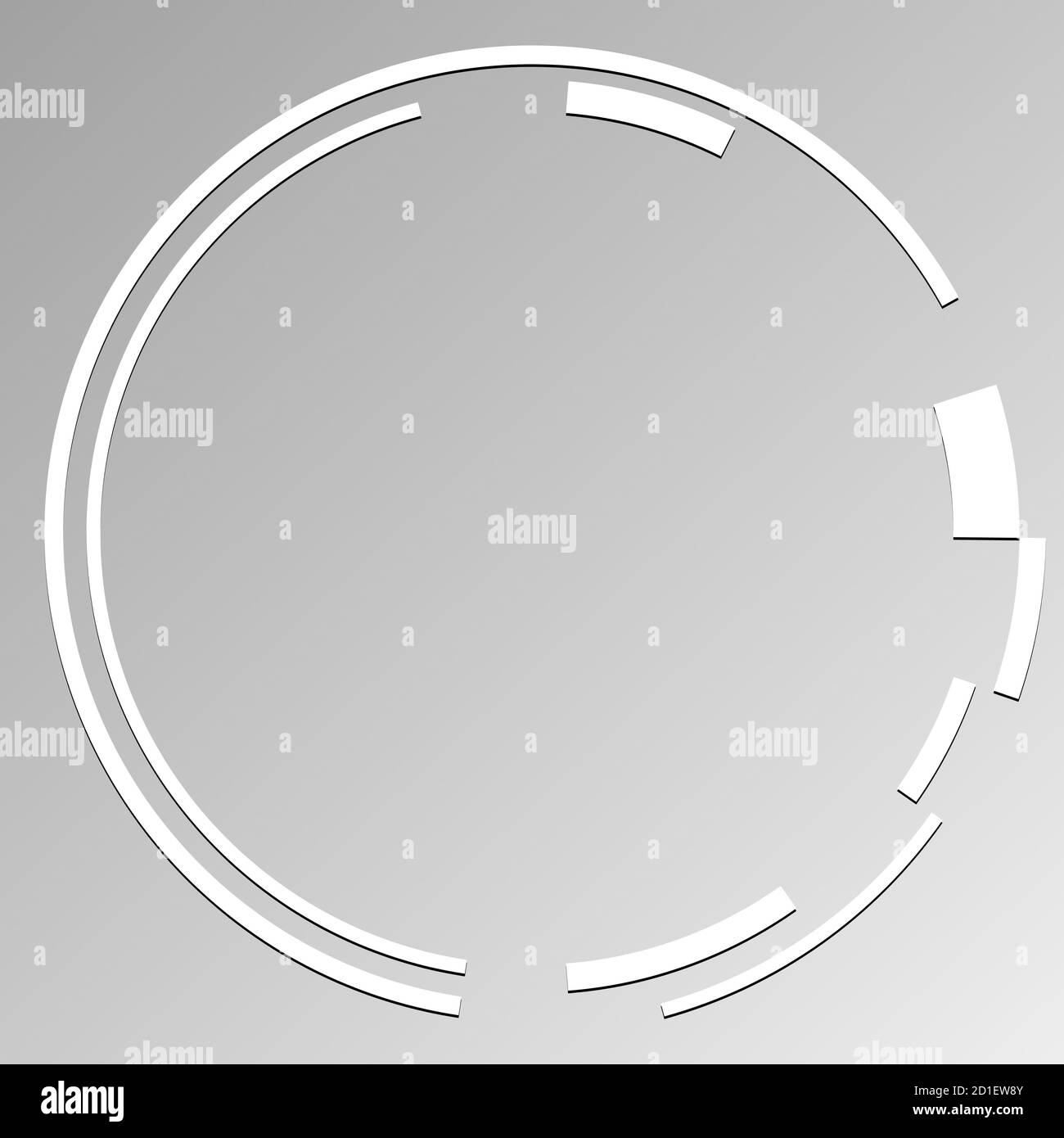 Sci-fi concentric, geometric ring, circle UI, GUI design element Vector ...