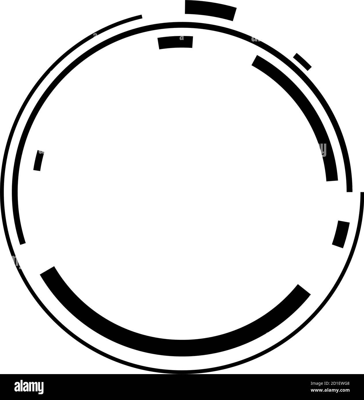 Sci-fi concentric, geometric ring, circle UI, GUI design element Vector ...