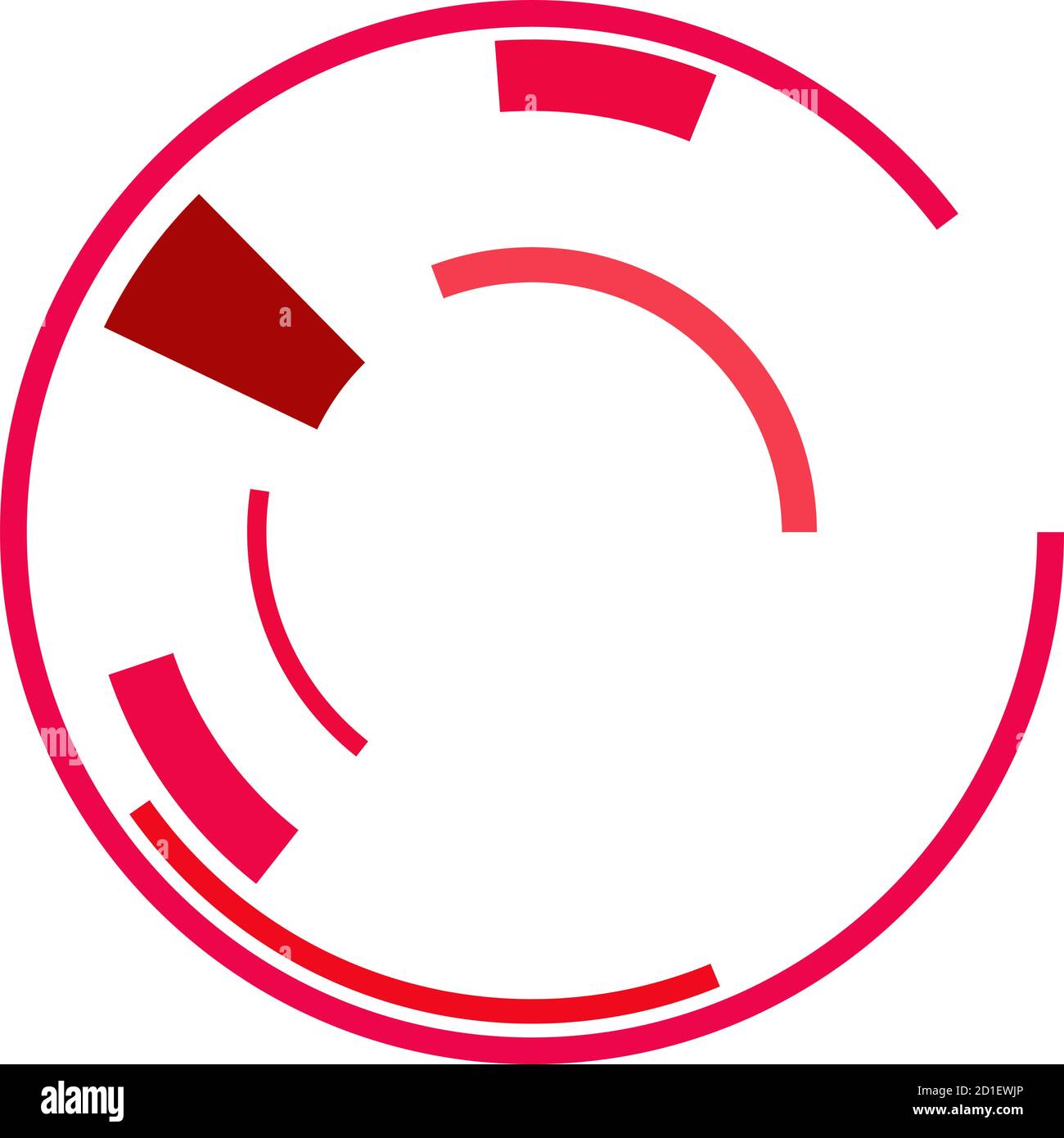 Sci-fi concentric, geometric ring, circle UI, GUI design element Vector ...