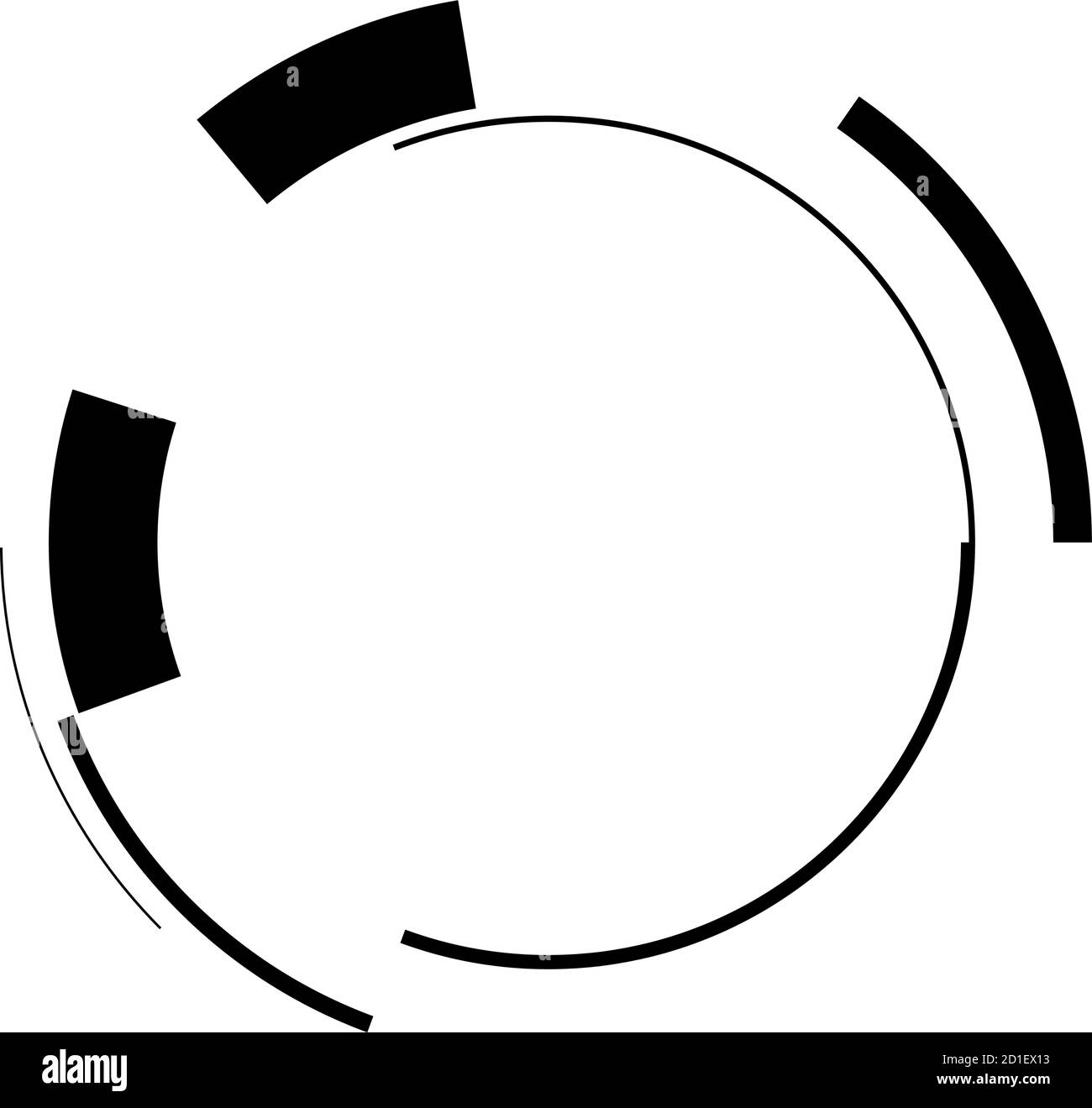 Sci-fi concentric, geometric ring, circle UI, GUI design element Vector ...