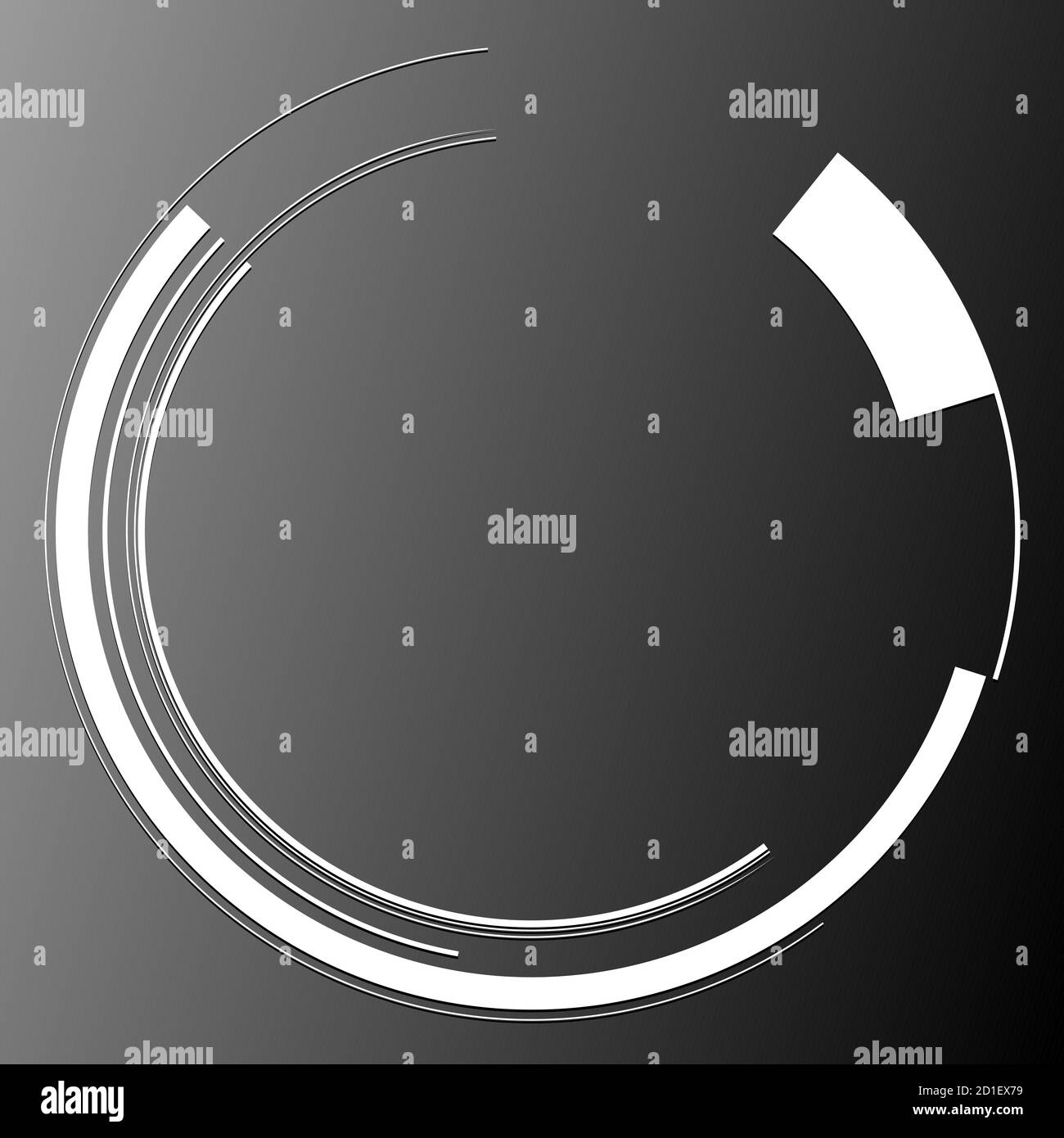 Sci-fi concentric, geometric ring, circle UI, GUI design element Vector ...
