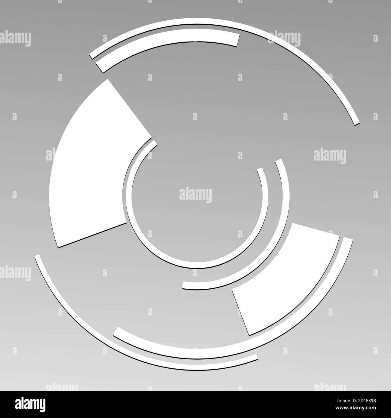 Sci-fi concentric, geometric ring, circle UI, GUI design element Vector ...