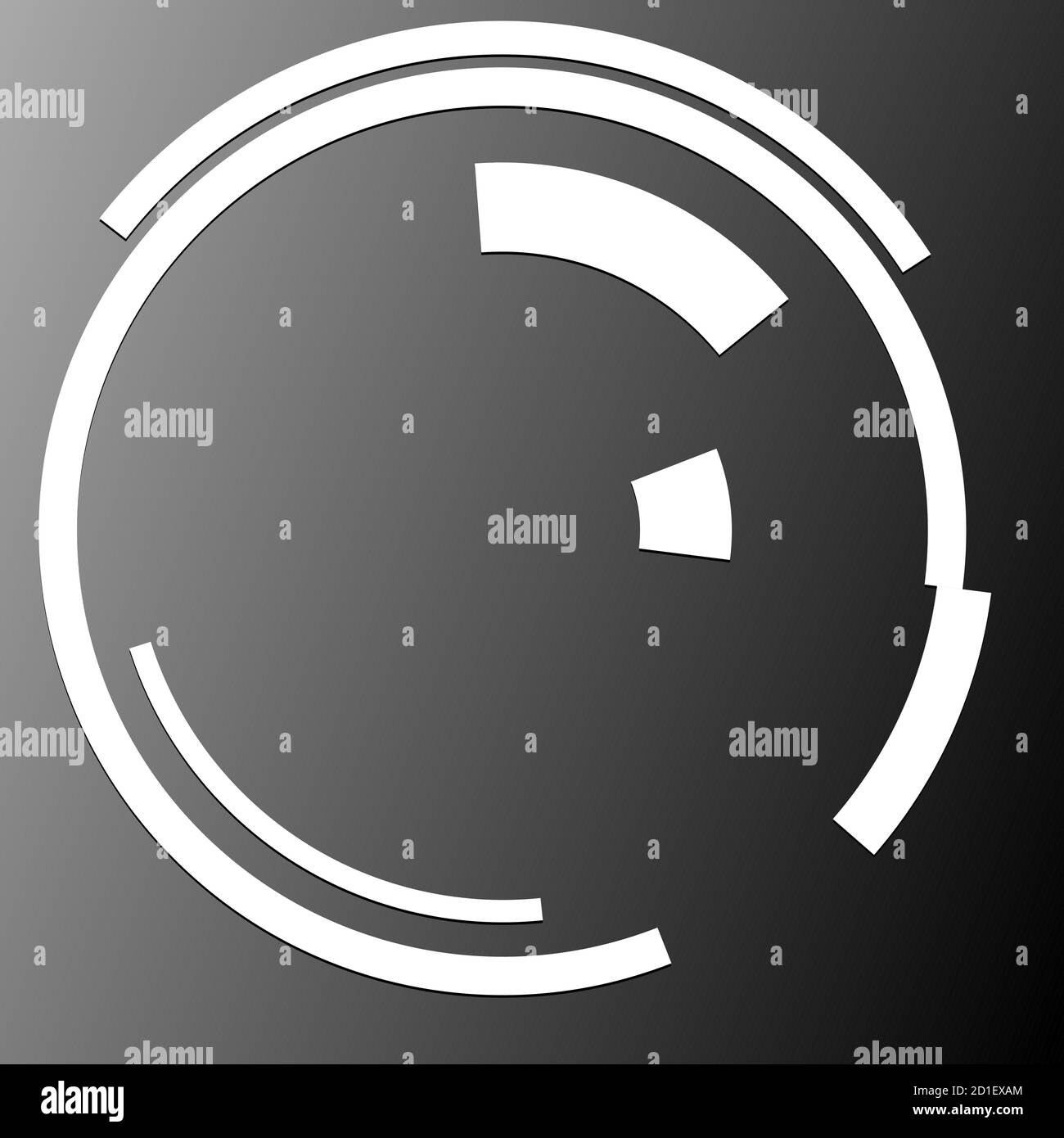 Sci-fi concentric, geometric ring, circle UI, GUI design element Vector ...