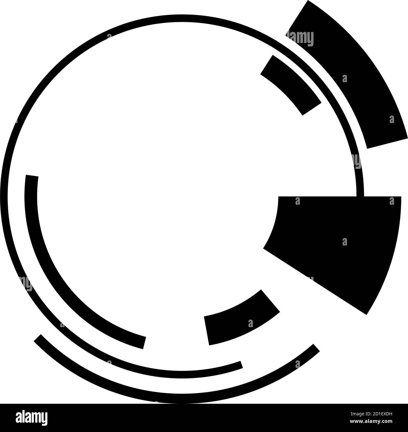 Sci-fi concentric, geometric ring, circle UI, GUI design element Vector ...