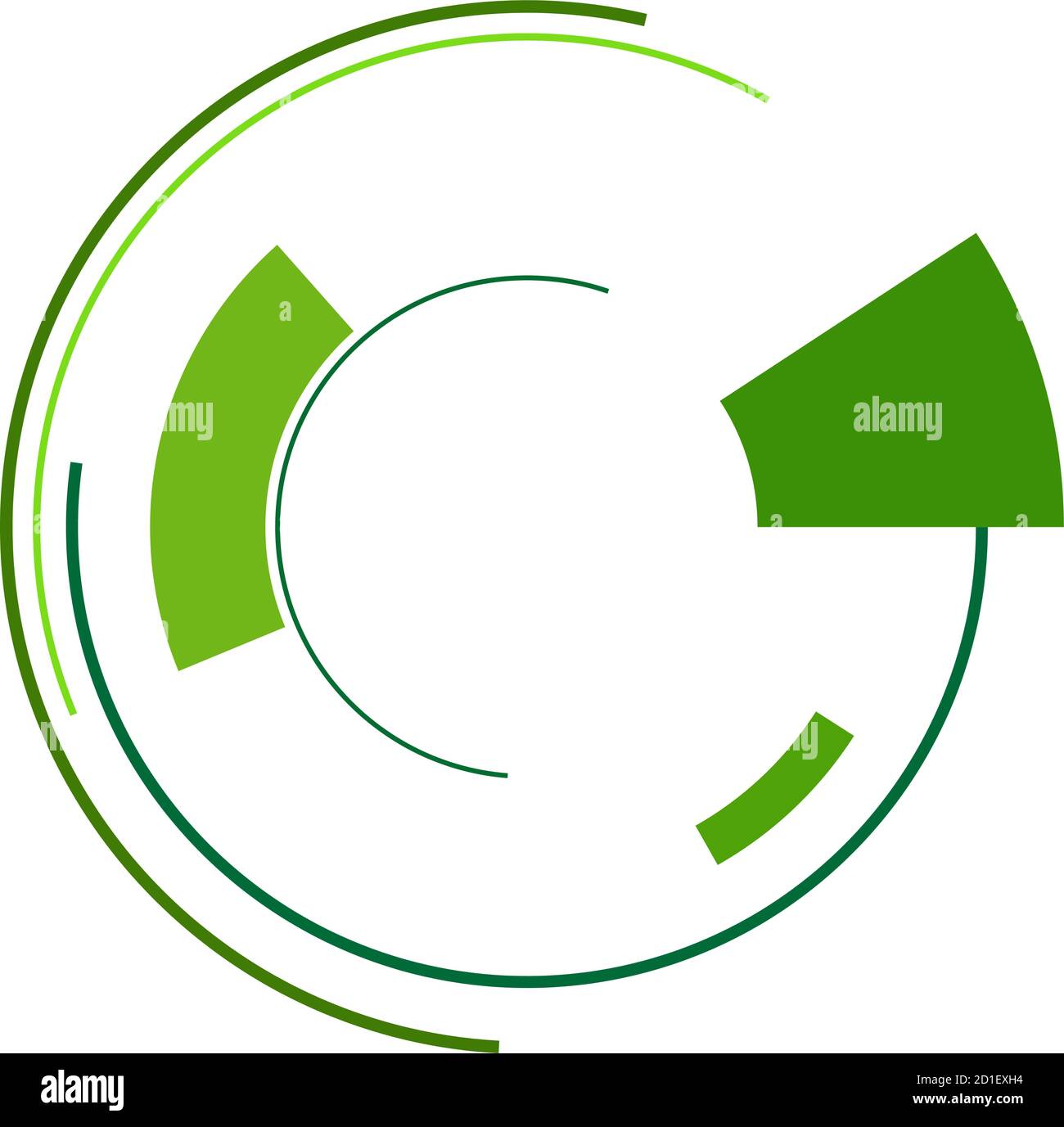 Sci-fi concentric, geometric ring, circle UI, GUI design element Vector ...
