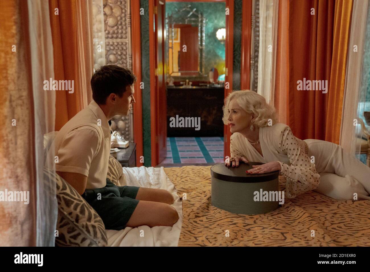 RATCHED, from left: Brandon Flynn, Sharon Stone, The Bucket List ...