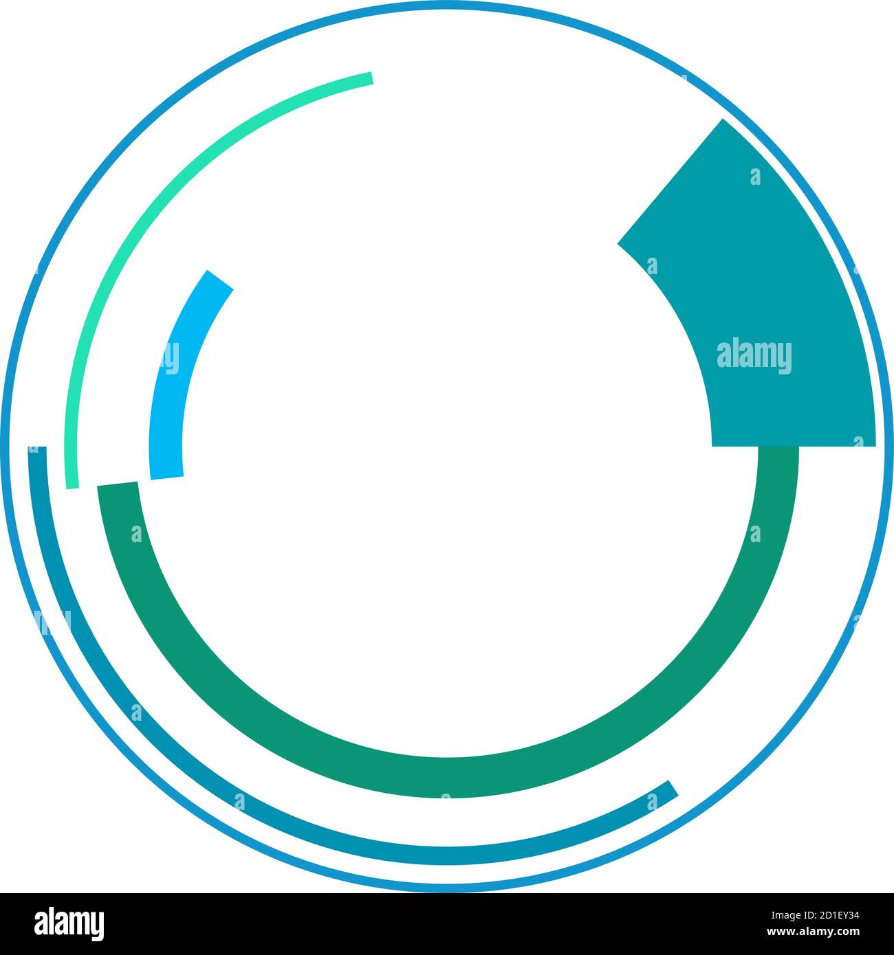 Sci-fi concentric, geometric ring, circle UI, GUI design element Vector ...