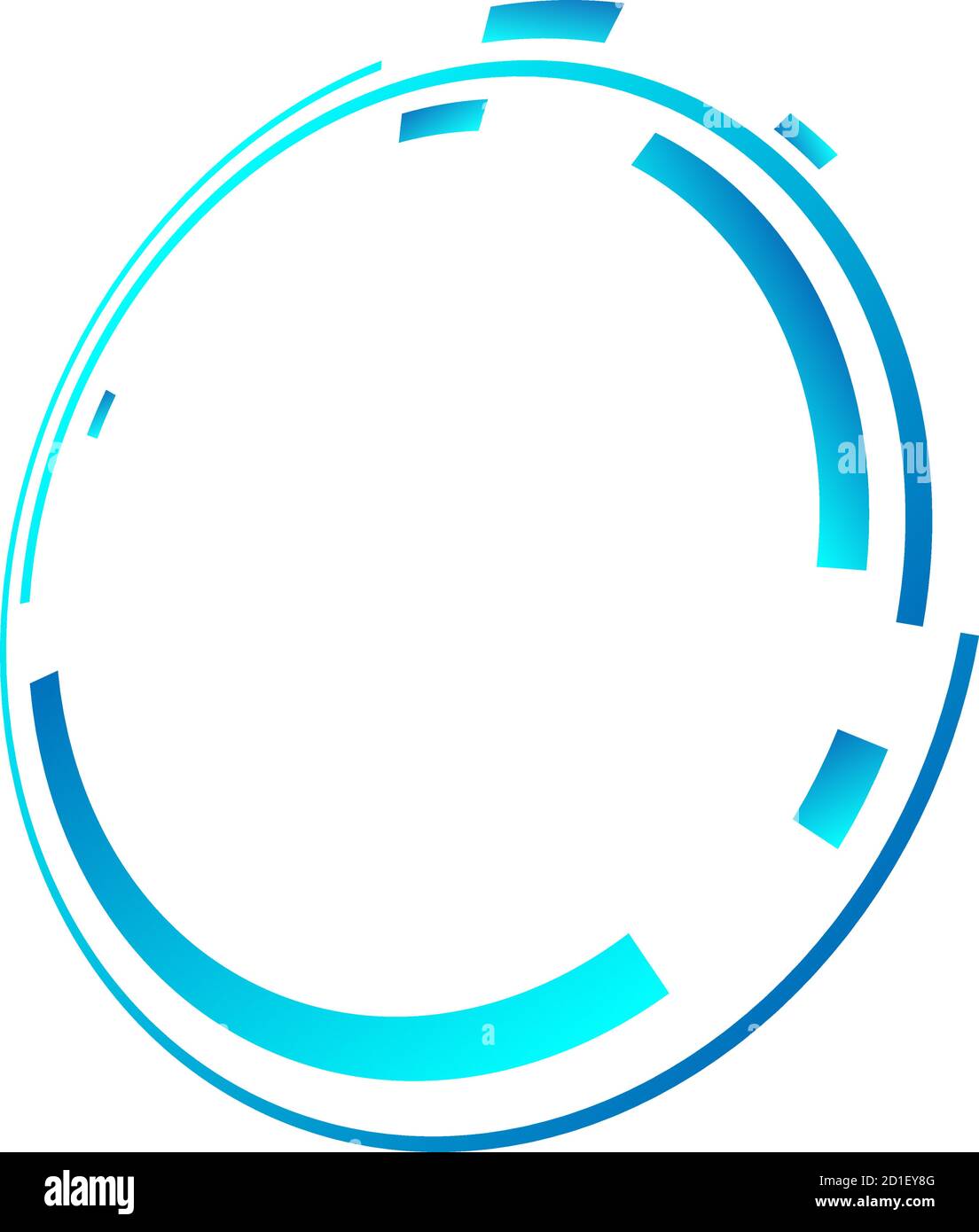 Sci-fi concentric, geometric ring, circle UI, GUI design element Vector ...