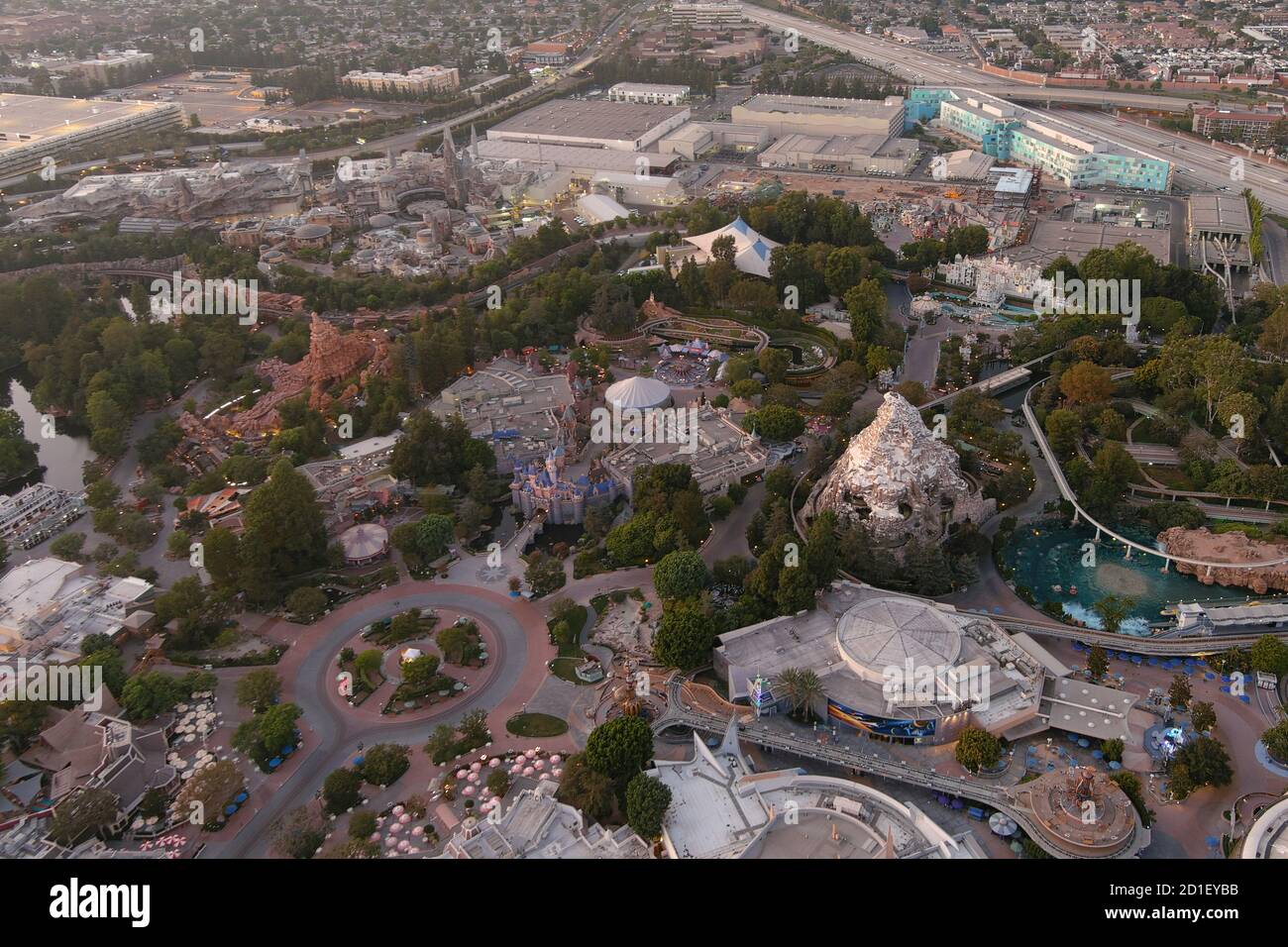Anaheim disneyland aerial hi-res stock photography and images - Alamy