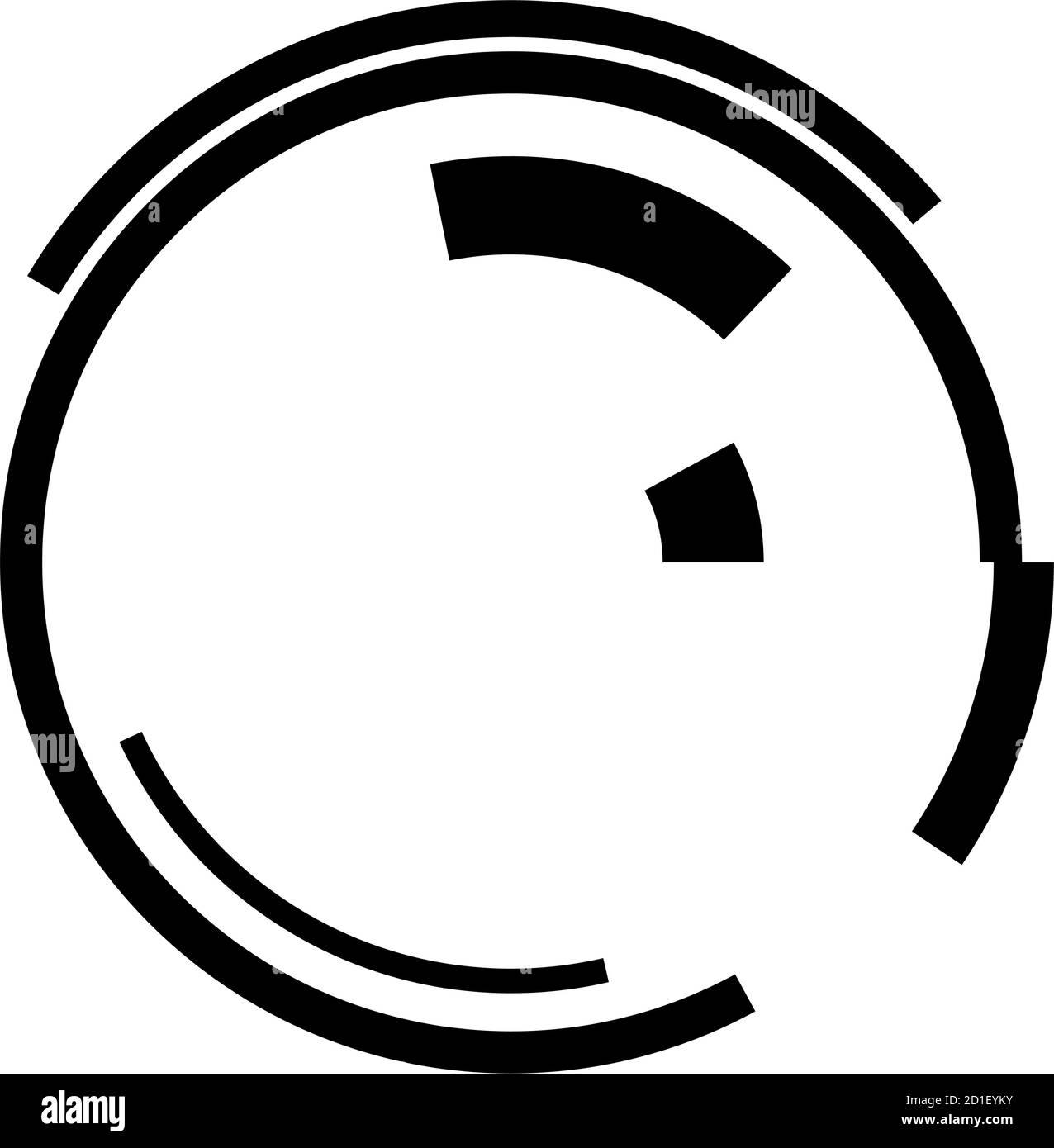 Sci-fi concentric, geometric ring, circle UI, GUI design element Vector ...