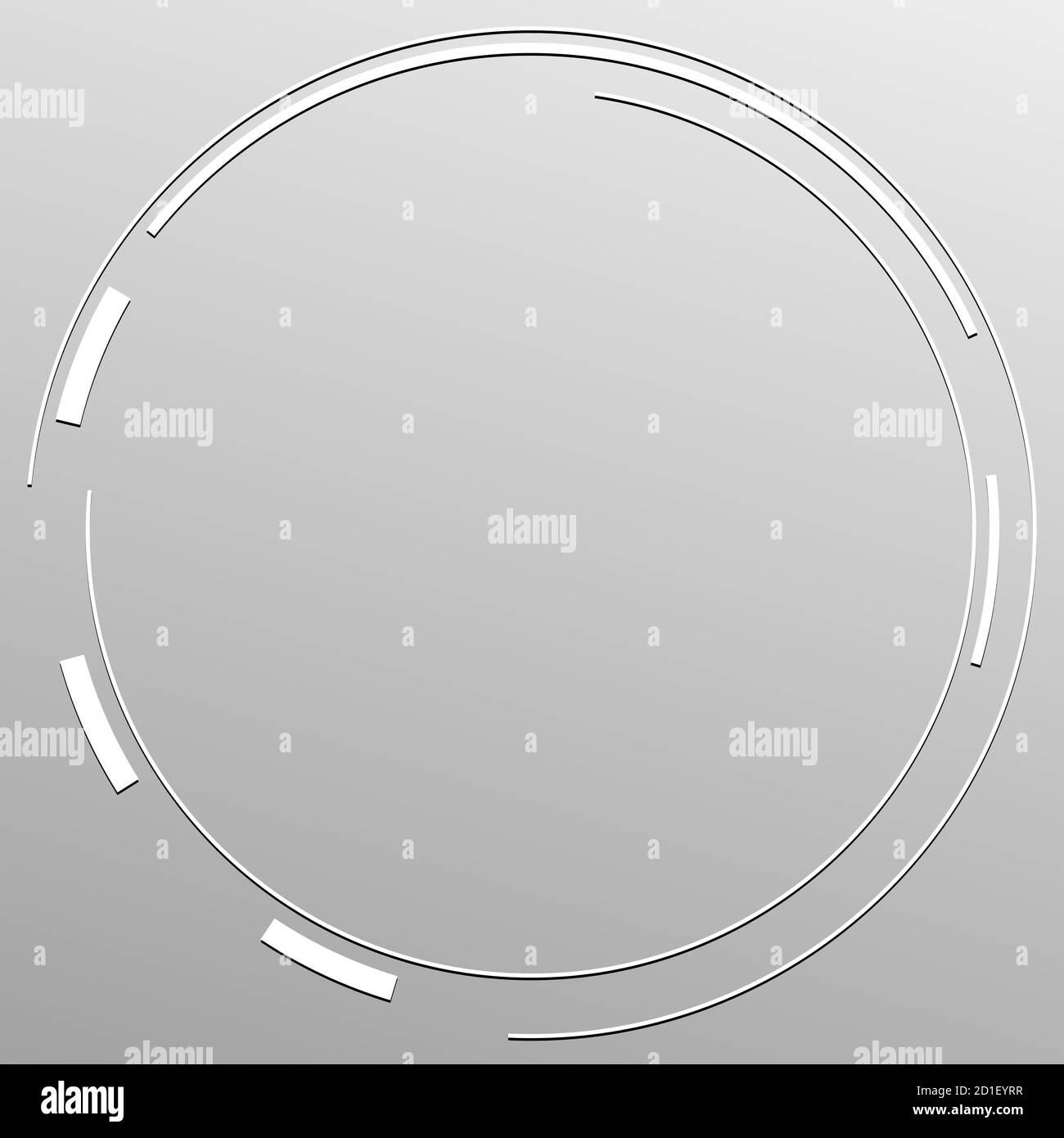 Sci-fi concentric, geometric ring, circle UI, GUI design element Vector ...