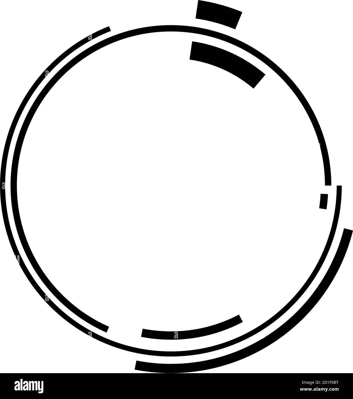 Sci-fi concentric, geometric ring, circle UI, GUI design element Vector ...