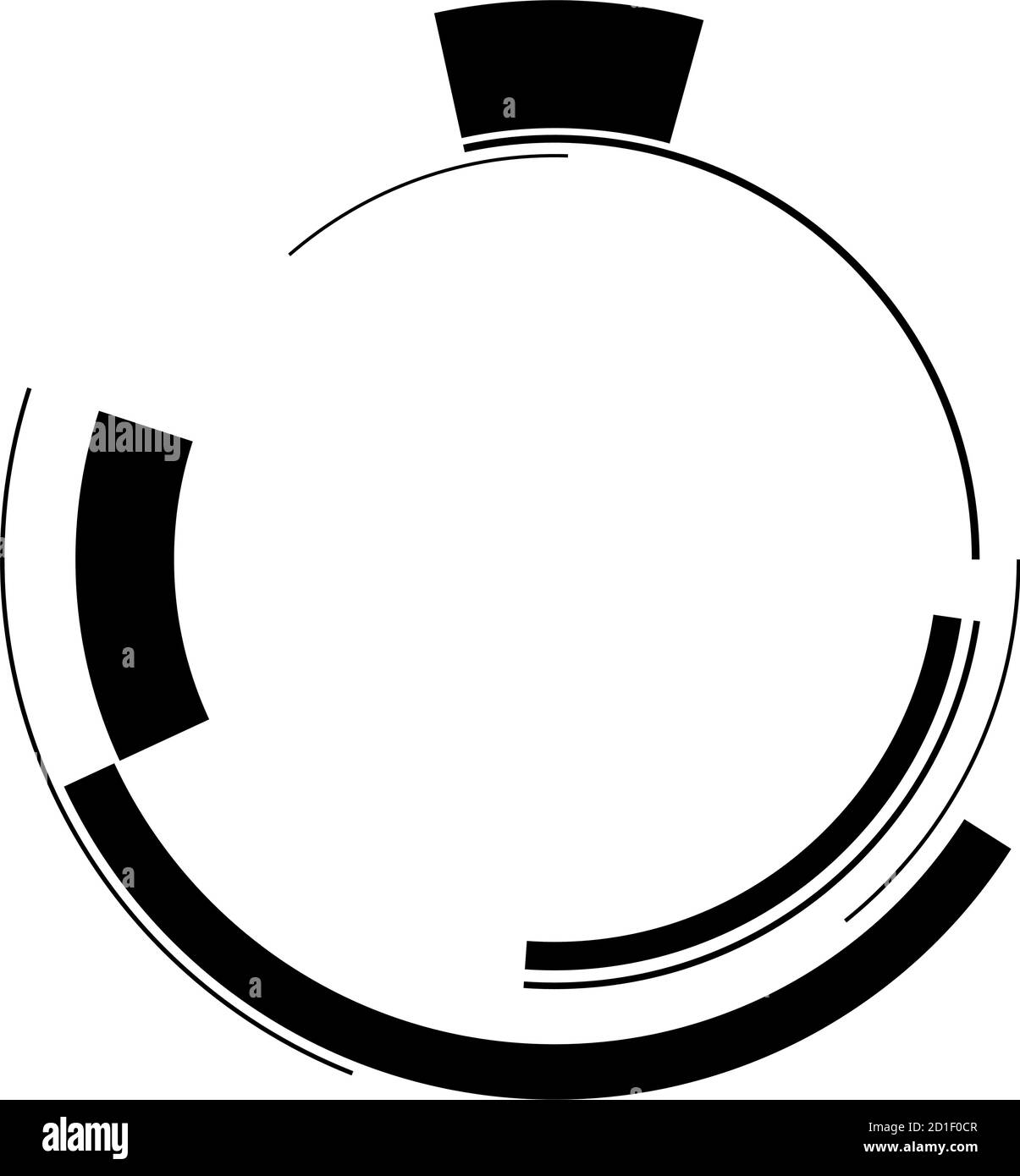 Sci-fi concentric, geometric ring, circle UI, GUI design element Vector ...