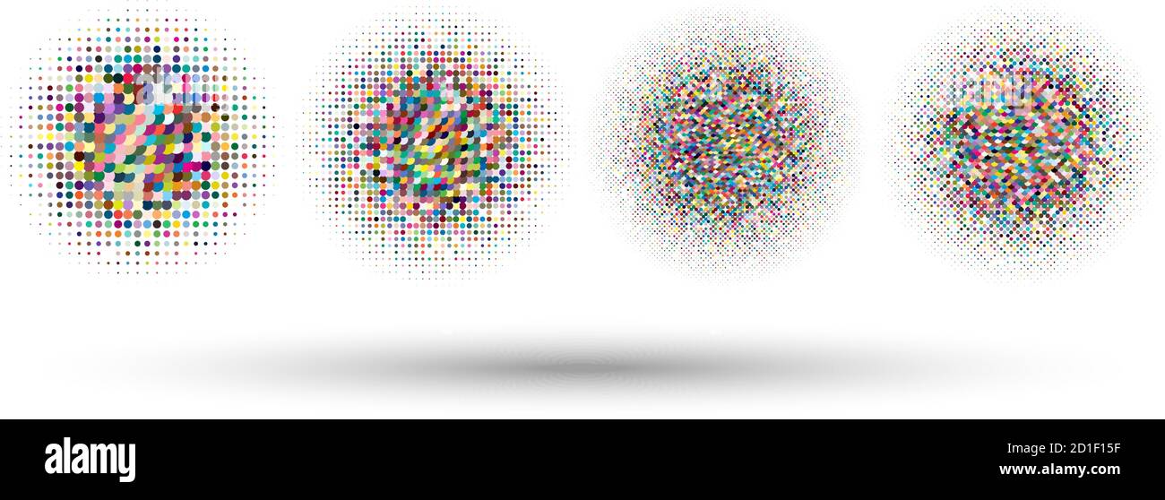 Halftone (half-tone) element. Dots, circles, speckles and freckles ...