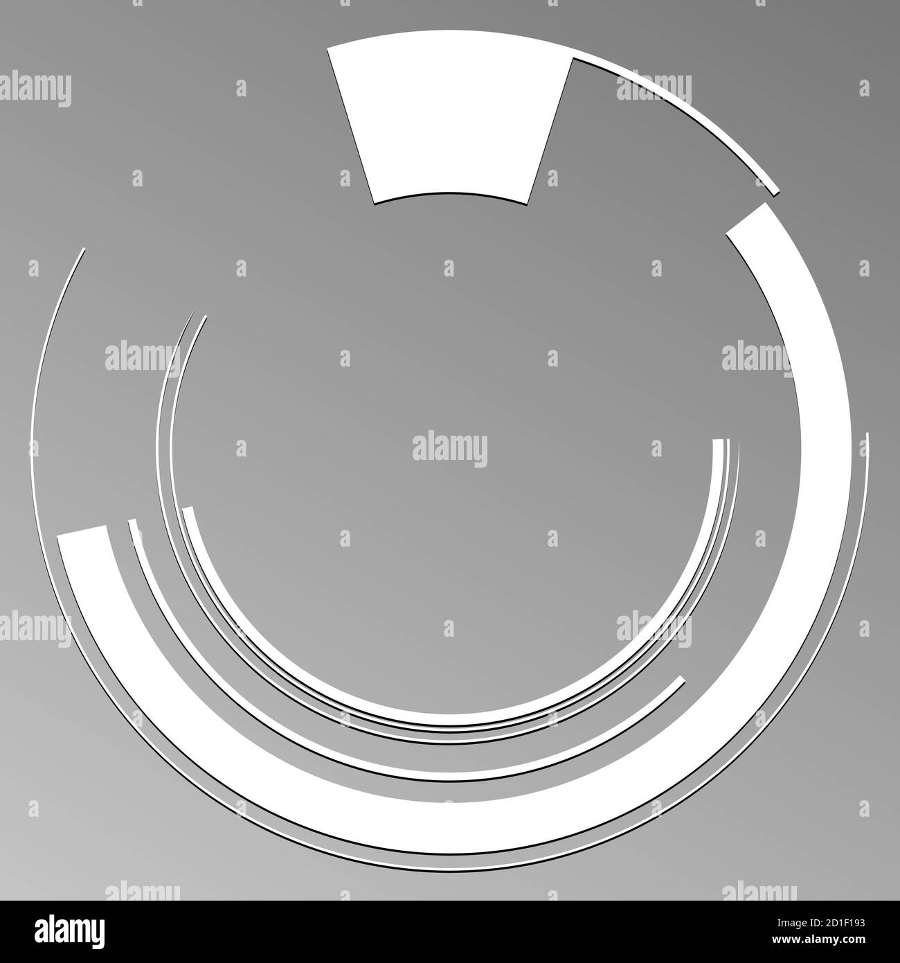 Sci-fi concentric, geometric ring, circle UI, GUI design element Vector ...