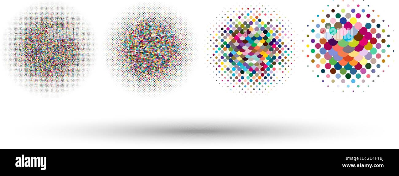 Halftone (half-tone) element. Dots, circles, speckles and freckles ...