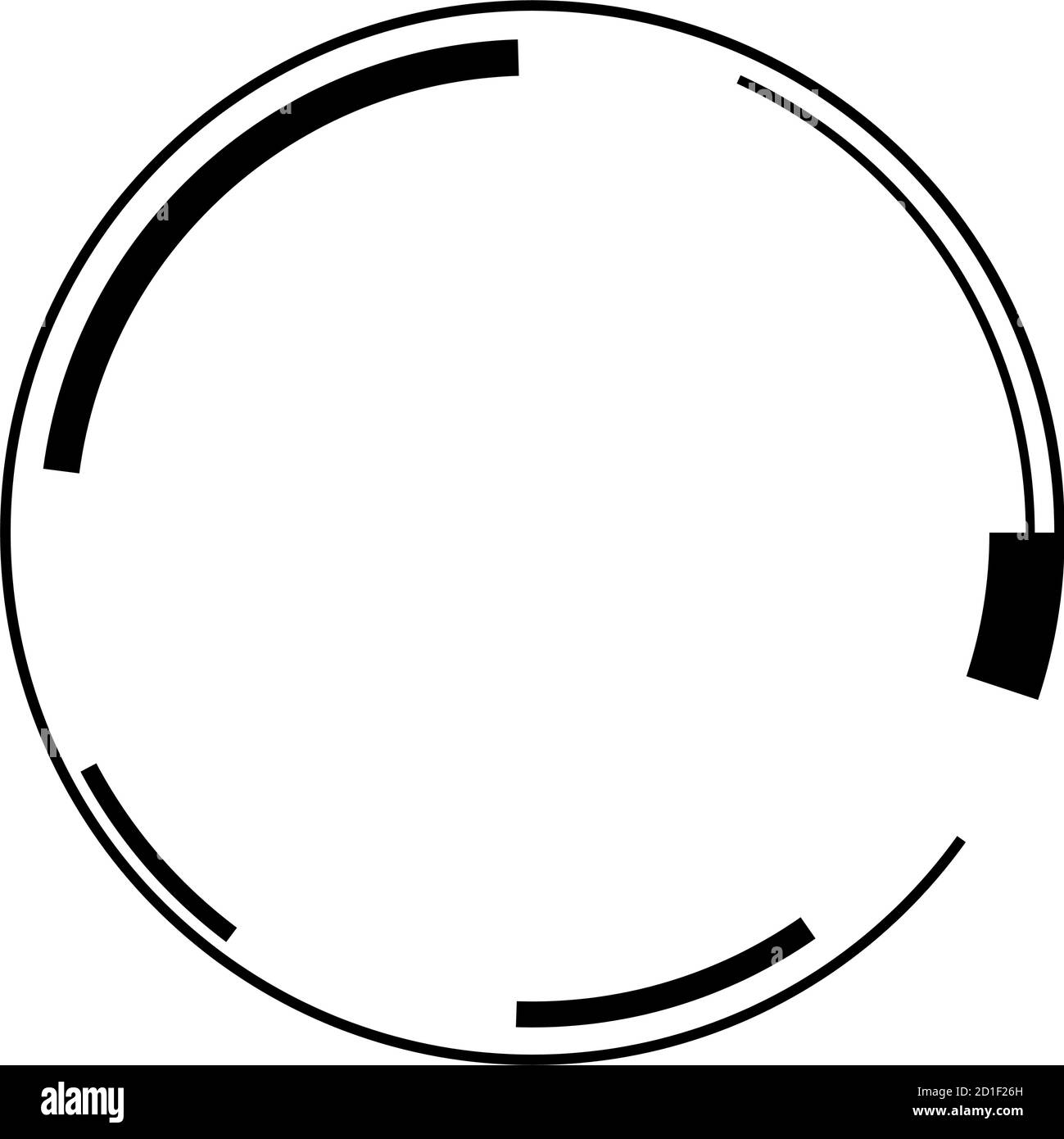 Sci-fi concentric, geometric ring, circle UI, GUI design element Vector ...