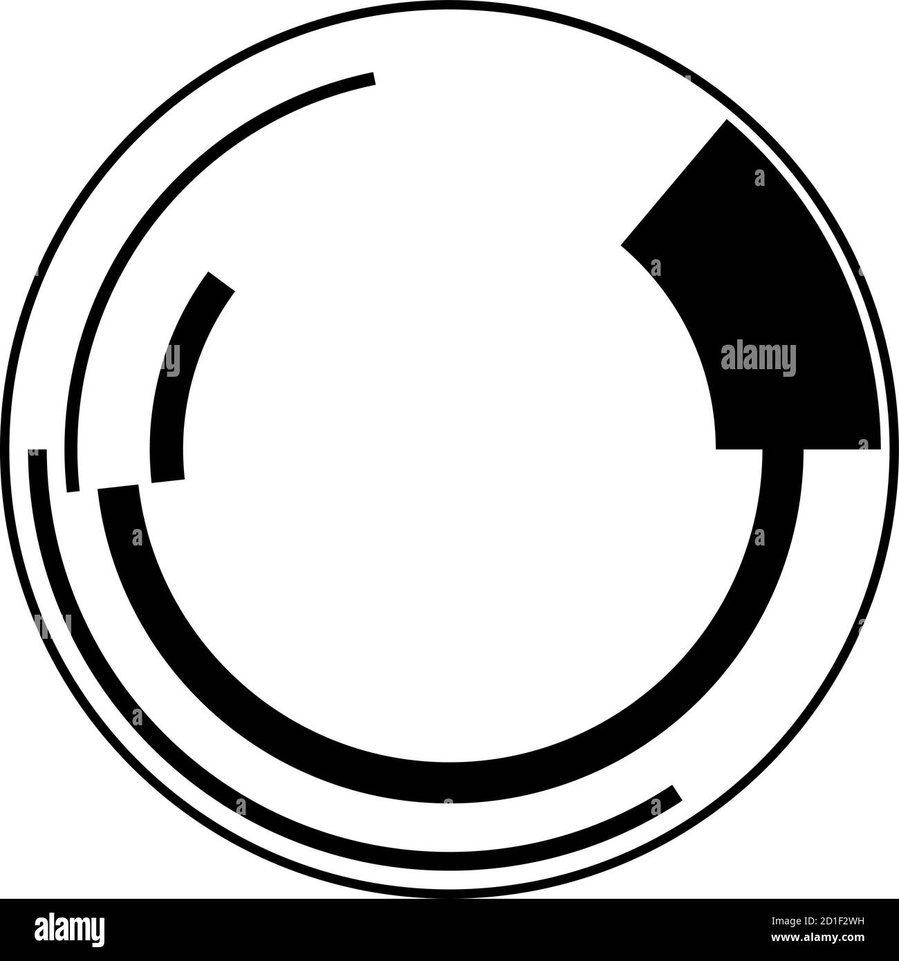 Sci-fi concentric, geometric ring, circle UI, GUI design element Vector ...