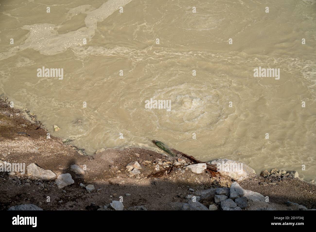 Close up of the mud volcano and sulfur cauldron in Yellowstone National ...