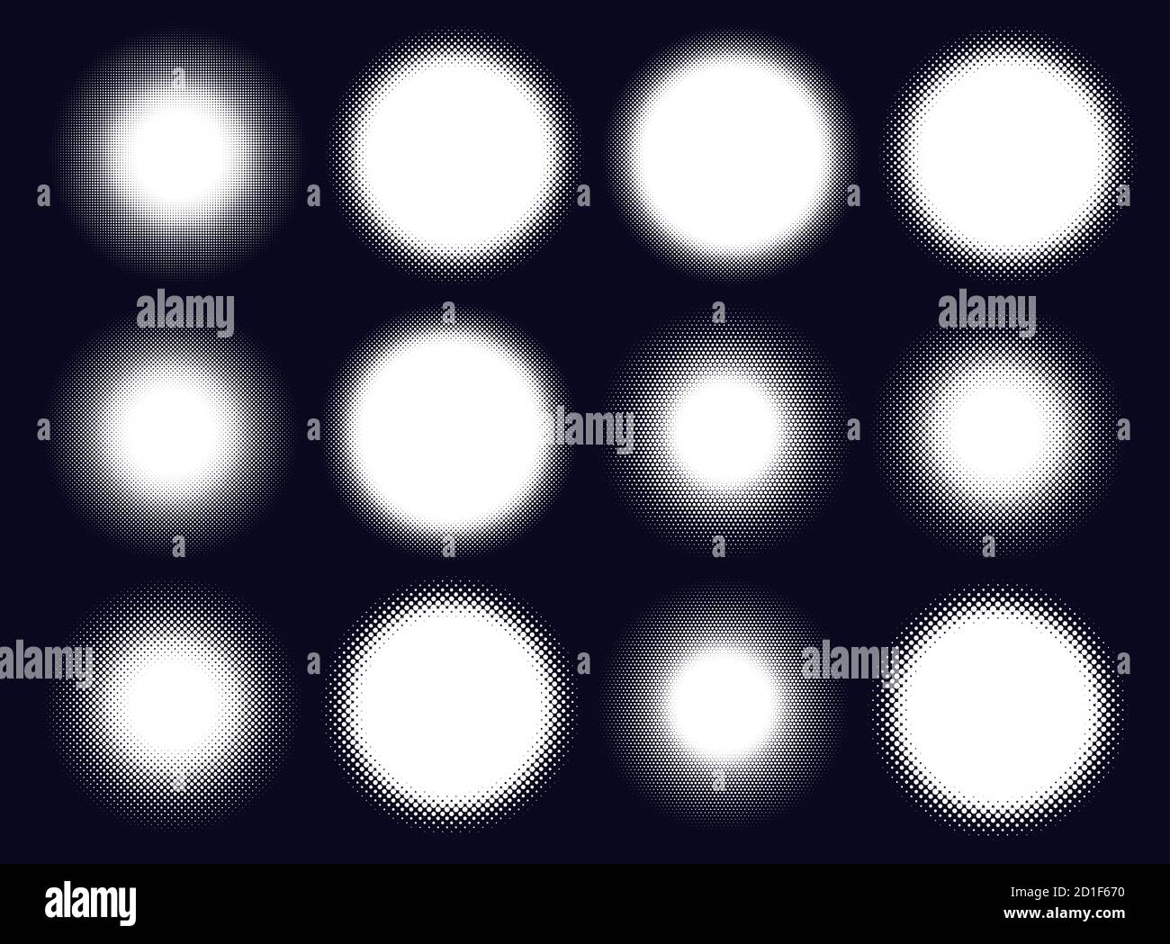 Halftone vector pattern, texture. Circles, dots, screentone ...