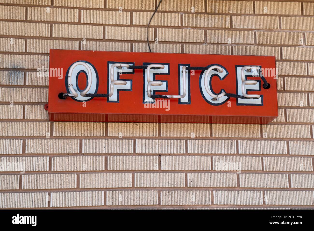 Generic neon office sign for a hotel or motel Stock Photo - Alamy