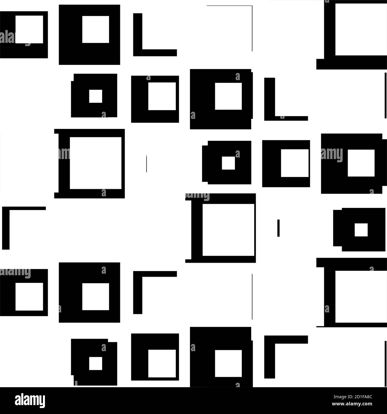 Random, chaotic squares geometric pattern, Vector illustrations. Random ...